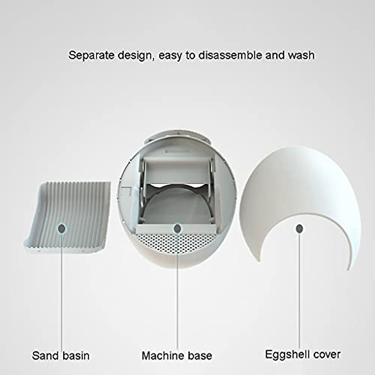 HONGFEISHANGMAO Cat Box Egg Shape Automatic Cat Litter Box Large Splash-Proof Cat Litter Box Semi-Enclosed Deodorant Cat Toilet Pet Supplies Cat Furniture