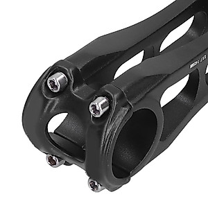 Dilwe Mountain Bike Stem, Mountain Bike Aluminum Alloy Stem Angle Adjustable Handlebar Stem 31.8x145mm and Spare Parts