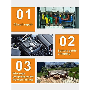 AMZCNC Hydraulic Cable Lug Crimper 10 US TON 12 AWG to 00 (2/0) Electrical Terminal Cable Wire Tool Kit with 9 Die (Crimping Tool)