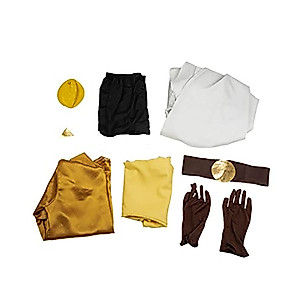 RocailleCos The Owl House Hunter Cosplay Costume Golden Guard Costume with Cloak Outfit for Men (S, gold)