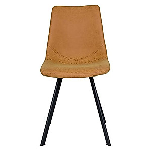 LeisureMod Markley Dining Chair, Light Brown