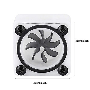 G1/4 Thread Revolving Speed Water Cooling POM Acrylic Material Impeller Water Flow Meter Indicator with Silicone Sealing Ring, for PC Water Cooling System(3 Way)