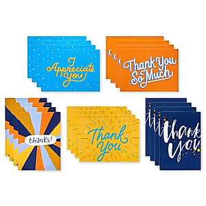American Greetings Mini Thank You Notes and Envelopes, Bright & Colorful (20-Count)