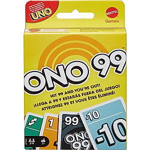 Mattel Games ONO 99 Card Game from The Makers of UNO for Kids, Adults & Families, Add Numbers & Don't Go Over 99