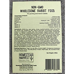 Homestead Harvest Non-GMO Wholesome Rabbit Food (25 lb)