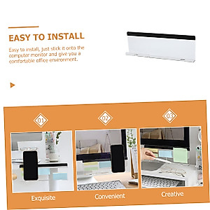 ULTECHNOVO 2pcs Message Parcel Shelf Monitor Side Panel Memo Notes Boards Memo Pad Monitor Message Memo Board Note Board Clear Stand Memo Message Board Screen Side Acrylic The Side