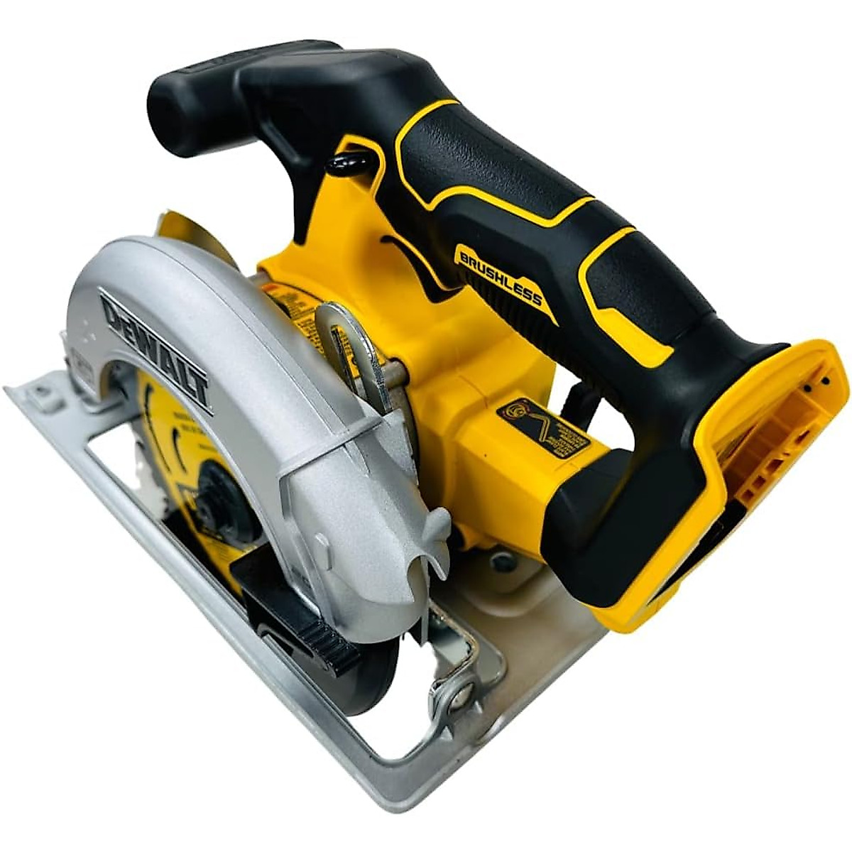 DEWALT DCS566 20V Circular Saw, 20V Cordless Brushless 6.5"" Circular Saw (Bare Tool Only, Bulk Packed), Yellow