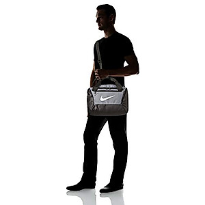 NIKE Brasilia X-Small Duffel - 9.0, Flint Grey/Black/White