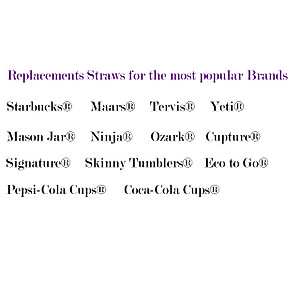 10.5 Inch Long Rainbow Colored Replacement Acrylic Straw Set of 10, for 16oz, 20oz, 24oz Tumblers