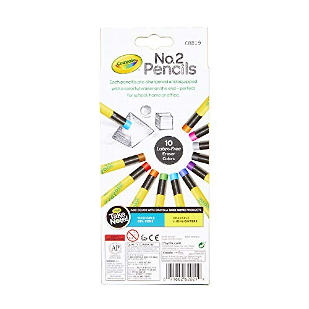 Crayola Number 2 Pencils, Back To School Supplies, 12ct Wooden Pencils