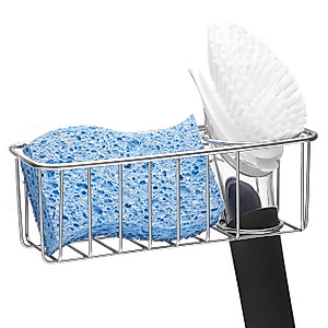 Simplique Sponge and Brush Holder Caddy For Kitchen Sink With Suction Cups
