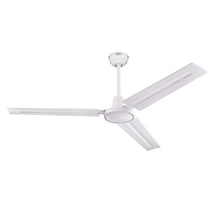 Westinghouse 7237900 Jax, Modern Industrial Style Ceiling Fan with Remote Control, 56 Inch, White Finish