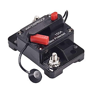 Circuit Breaker Car Auto Boat Stereo Audio Fuse,30-300 A Amp Manual Reset Circuit Breaker Car Auto Boat Audio Stereo Fuse Plug (150A)