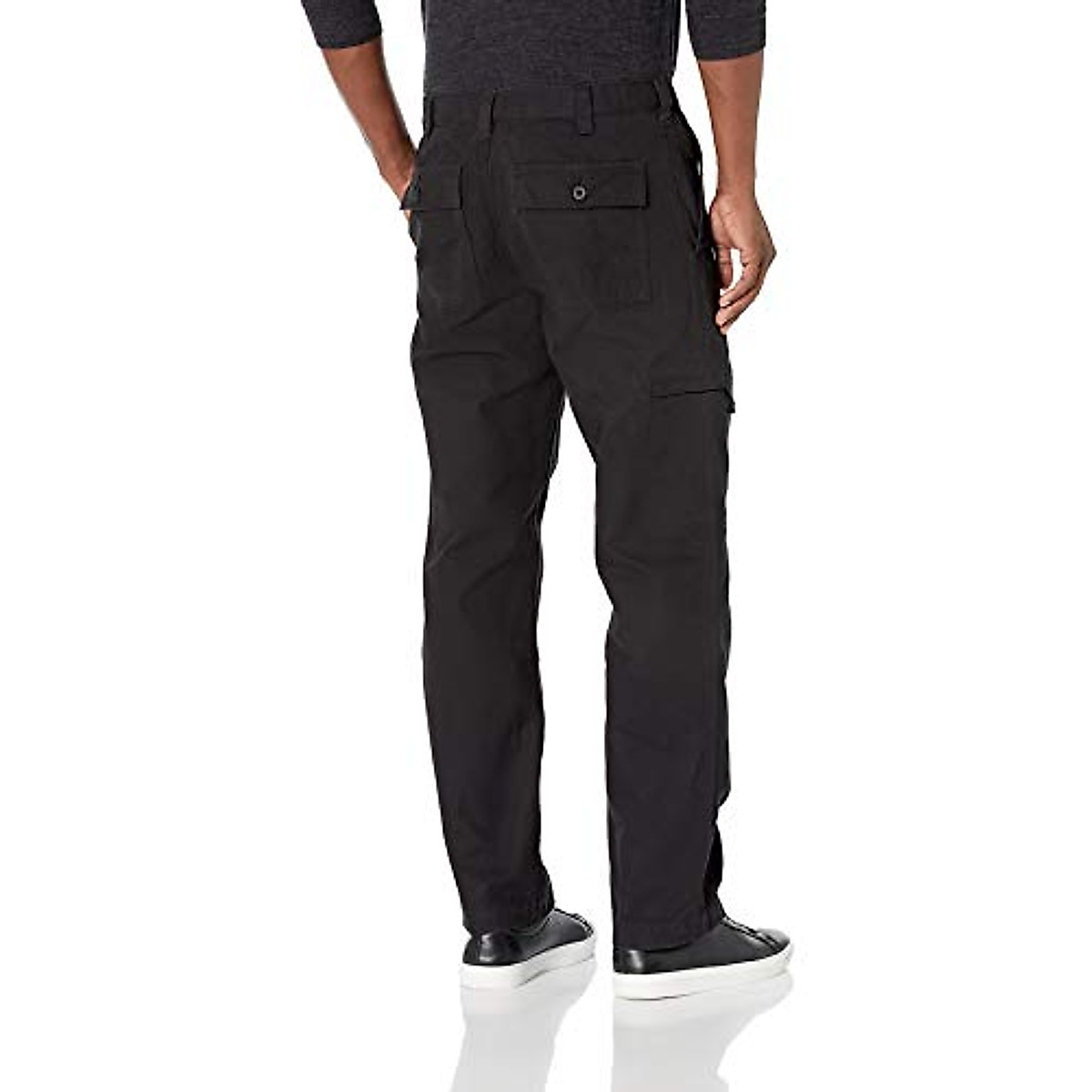 Dockers Men's Classic Fit Comfort Cargo Pants, Black, 36W x 32L