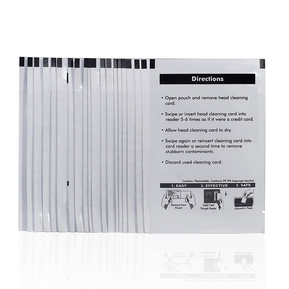 GUTANWU CR80 Cleaning Cards, Dual Side Card Reader Cleaner, POS Swipe Terminal Cleaning Cards (10pcs)