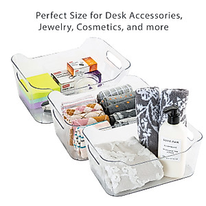 Simplify 2 Pack Medium, Super Clear Storage Tote Bin