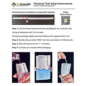 TN Scientific - Fentanyl Drug Test Strip [10 Pack] - Powder, Liquid, & Urinalysis Testing Forensic Kit