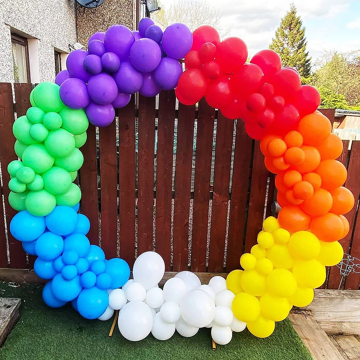 5 Inch Balloons Assorted Colors 105 Pieces, JOGAMS Rainbow Balloons Party Balloons for Birthday Party Wedding Baby Shower Picnic Festival Anniversary Decorations