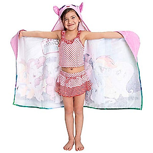 My Little Pony Bath/Pool/Beach Soft Cotton Terry Hooded Towel Wrap, 24 in x 50 in, By Franco Kids