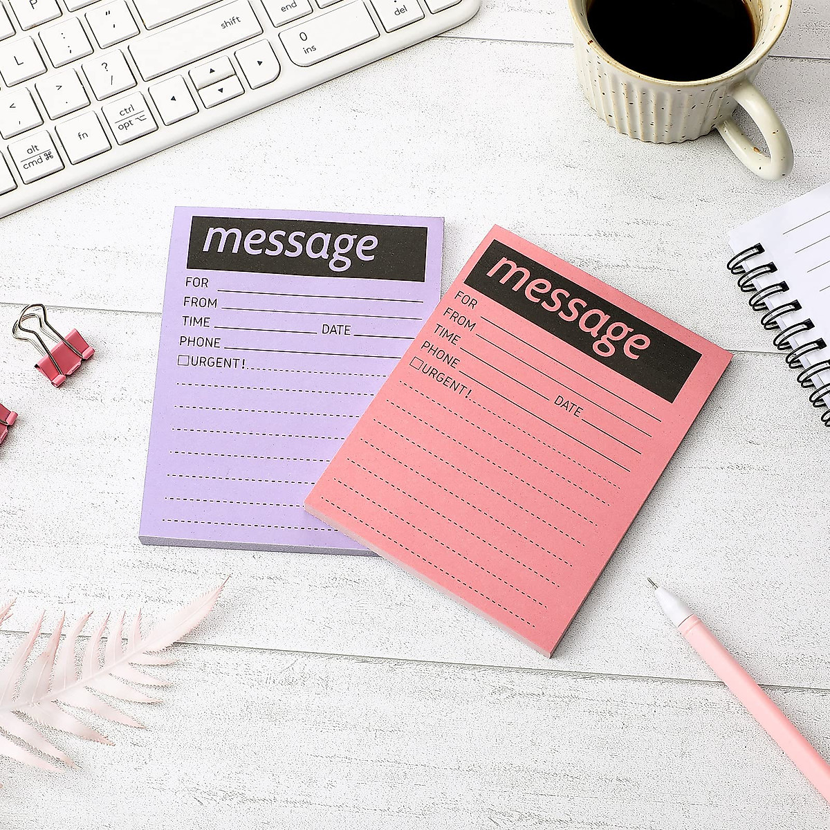 9 Pieces Telephone Message Sticky Notes Pads 4 x 5 Inch Assorted Neon Colors Sticky Notes Urgent Notes Self Stick Note Pads for Work Call, Office Supplies, 50 Sheets/Pack (Soft Colors)