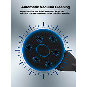 Dynastus 6-Inch Self-Vacuuming Random Orbit Air Palm Sander, Dual Action Pneumatic Polisher with Velcro Hook and Loop Backing Pad