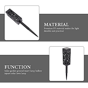 Happyyami 2 Pcs Hollow Out Lamp Out Door Decor Outdoor Decor Lampara Solar Para Exterior Solar Ground Plug Light Solar Powered Lawn Lights Solar Powered Led Landscape Light Yard Lawn Light