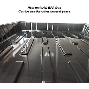 RooTrimmer Grow-Green 10-Pack Microgreen Seed Starter Grow Trays for Seedlings, Shallow Seeding Germination Flats Non Standard 1015 Tray no Holes Plant Sprouter Propogation Tray