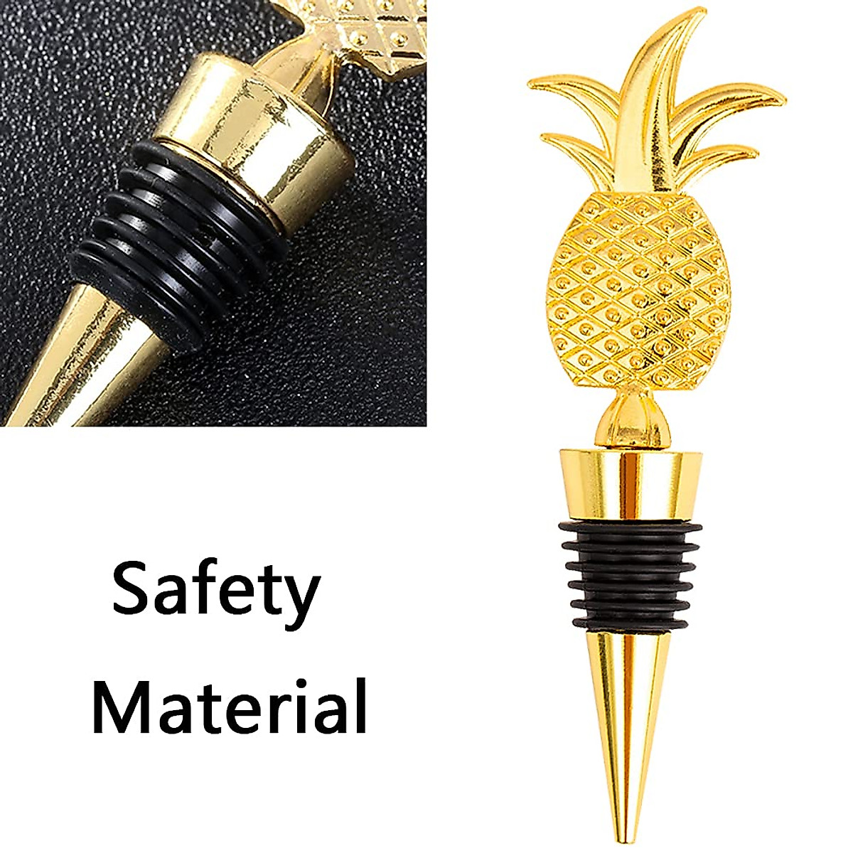 2 Pcs Reusable Bottle Stoppers Metal Wine Stopper Red Wine Saver Stoppers for Sparkling Wine,Beer Saver Sealer