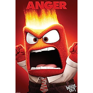 ANGER - Inside Out Movie Poster 24 x 36 , Glossy Finish (Thick): Joy, Fear, Anger, Disgust, Sadness by WMG