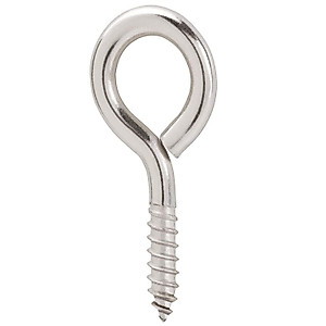 Axe Sickle 2 Inch Screw Eyes Metal Eye Hooks Small Eyelet Screws, 30 Pcs