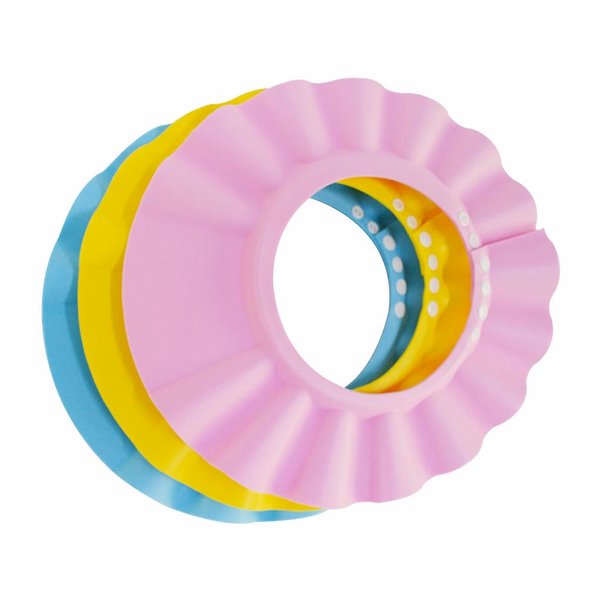 HOOYEE Safe Shampoo Shower Bathing Protection Bath Cap Soft Adjustable Visor Hat for Toddler, Baby, Kids, Children (pink)