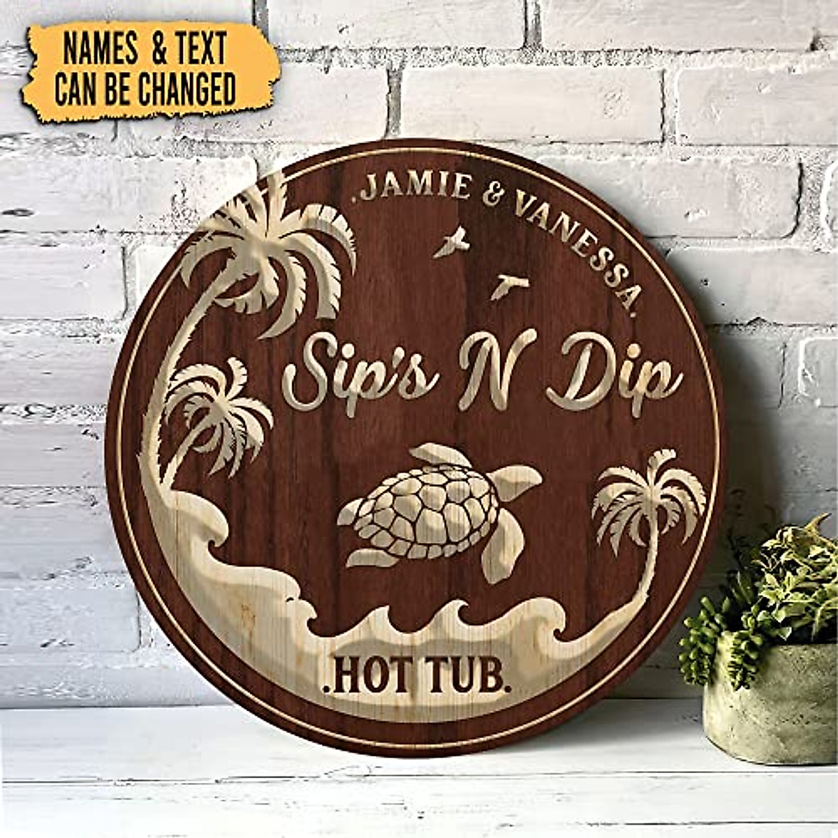 Hyturtle Custom Hot Tub Wooden Sign 8' 12' 18', Personalized Hot Tub Sign, Hot Tub Decor, Jacuzzi Signs, Custom, Pool Sign, Lake Sign, Custom Hot Tub Sign, Turtle Sign.