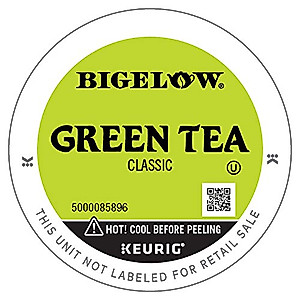 Bigelow Green Tea Keurig K-Cup Pods, Caffeinated, 12 Count (Pack of 6), 72 Total K-Cup Pods