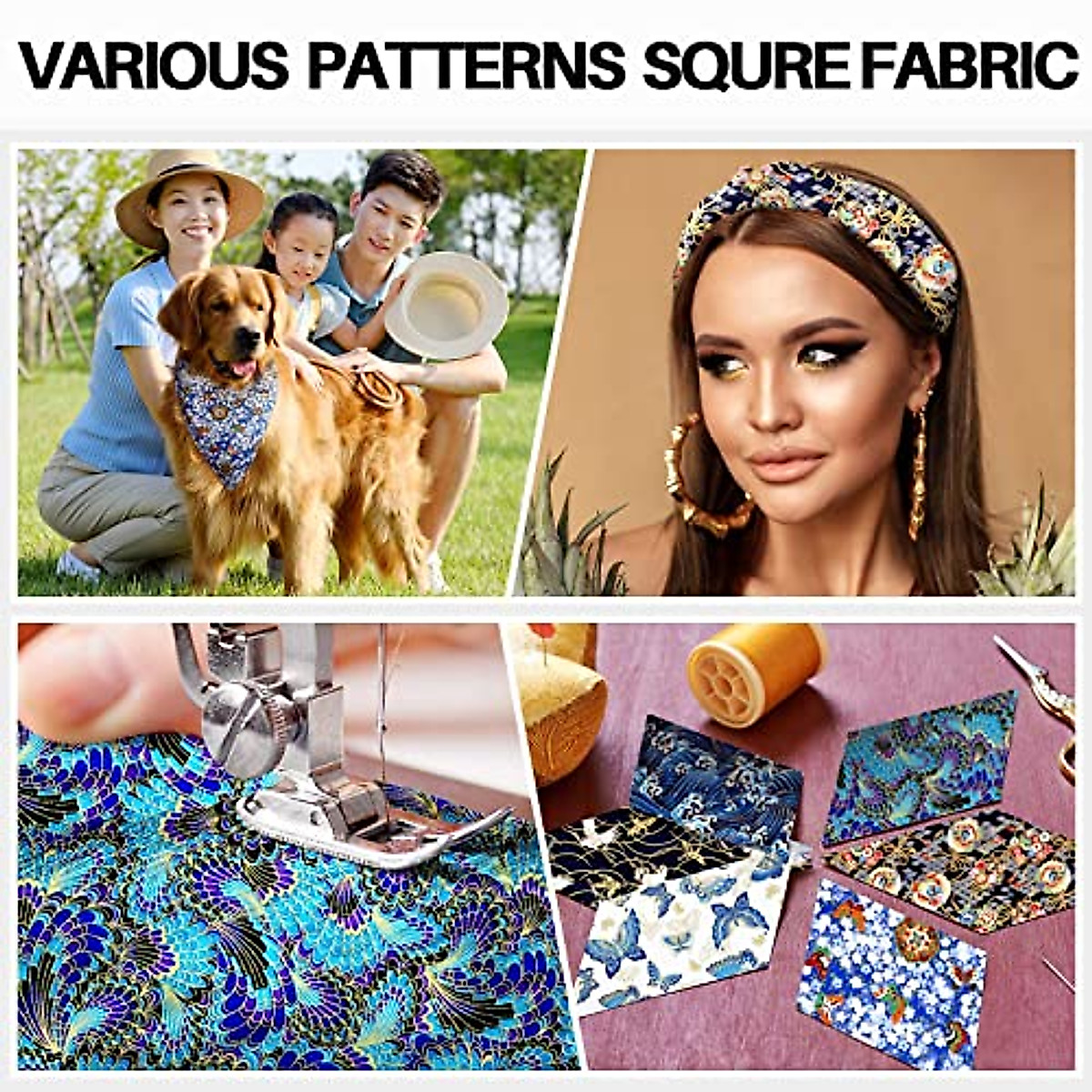 6 Pcs 20'' x 16'' Japanese Fat Quarters Quilting Fabric Bundles Japanese Printed Furoshiki Wrapping Cloth Squares Quilting Patchwork Fabric Colored Cotton Wrap DIY Scrapbook Craft (Bright Style)