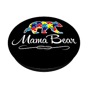 Autism Awareness Puzzle Mama Bear PopSockets PopGrip: Swappable Grip for Phones & Tablets