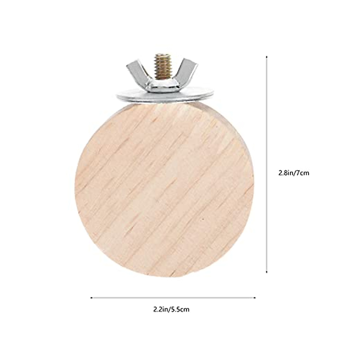 cabilock Climbing Toys 3pcs Bird Wood Platform Parrot Perch Stand Playground Cage Corner Shelf Board for Conures Budgies Hamster Gerbil Rat 5. 5cm Round Bird Cage