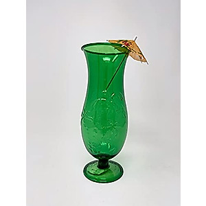 Greenbrier Luau Hurricane Glasses, 24.4 oz. - Plastic - POOL SAFE, Pink, Yellow, Purple, Green