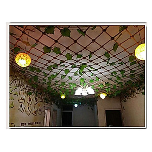 Waterproof Hemp Rope Net, Children Outdoor Climbing Net, Child Safety Net, Balcony Stairs Garden Protection Net Ceiling Hanging Bridge Decorative Hemp Rope 1x5m (Size : 1 * 2m(3 * 7ft))