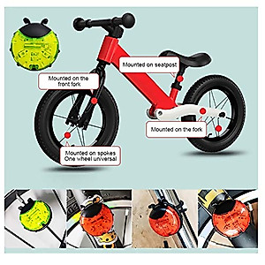 INWISH Toddler Bike Wheel Lights for Kids, 3 Pack Front and Back Spoke Light Safety Auto Shut-Off Motion Activated & Light-Sensing, LED Cycling Hub Light Bicycle Accessories for 2-4 Years Girls Boys