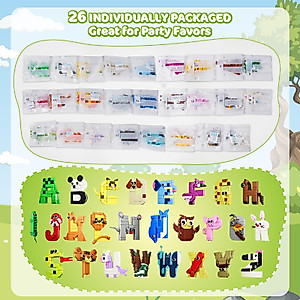 HOGOKIDS 26 Packs Party Favors for Kids - Animal Alphabet Building Set for Valentines Day | ABC Letters for Classroom Prizes Goodie Bag Fillers Stocking Stuffers Birthday Gifts for Boys Girls