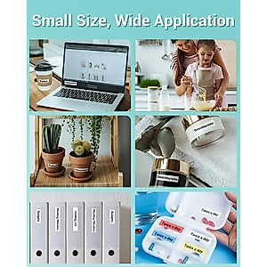 Vixic Label Maker Machine with Tape D1600 Label Maker Bluetooth Label Printer Sticker Maker for Phone Labeler Machine with Multiple Templates for Home, Office, School, Storage, Kitchen, Gift Labeling