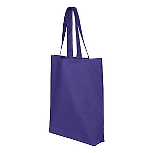 shop4ever Orange Jack O' Lantern Pumpkin Face Halloween Trick or Treat Eco Cotton Tote Reusable Shopping Bag Purple ECO 1
