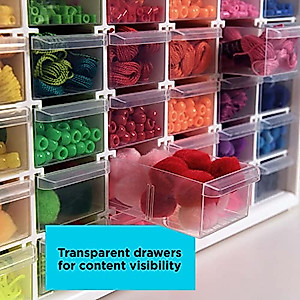 BLACK+DECKER Storage Organizer, 30 Drawer Modular Storage System, Easily Stackable (BDST40730FF), Clear, 1 Count (Pack of 1)