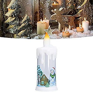 SALUTUY Candles Lamp, Remote Control 9.3in Warm Light Santa Claus Candle Lights LED for Homes Gardens, Courtyards for Christmas Party Lights, Decorative Lights(#2)