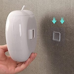 LJXWRF Plastic Wrap Storage Box, Wall-mounted Food Cover Bag Storage Box, Large-capacity No-punching Cling Film Organization Wall-mounted Dustproof Box Food Cover Rack Kitchen Storage Case (White A)