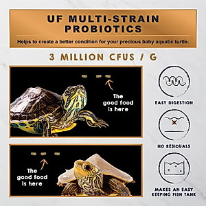 Ultra Fresh Floating Baby Turtle Food, All Natural Ingredients, Wild Sword Prawn, Calcium Vitamin D Enriched for Picky Aquatic Baby Turtles, Baby Turtle Nutri Stick 3.35 oz