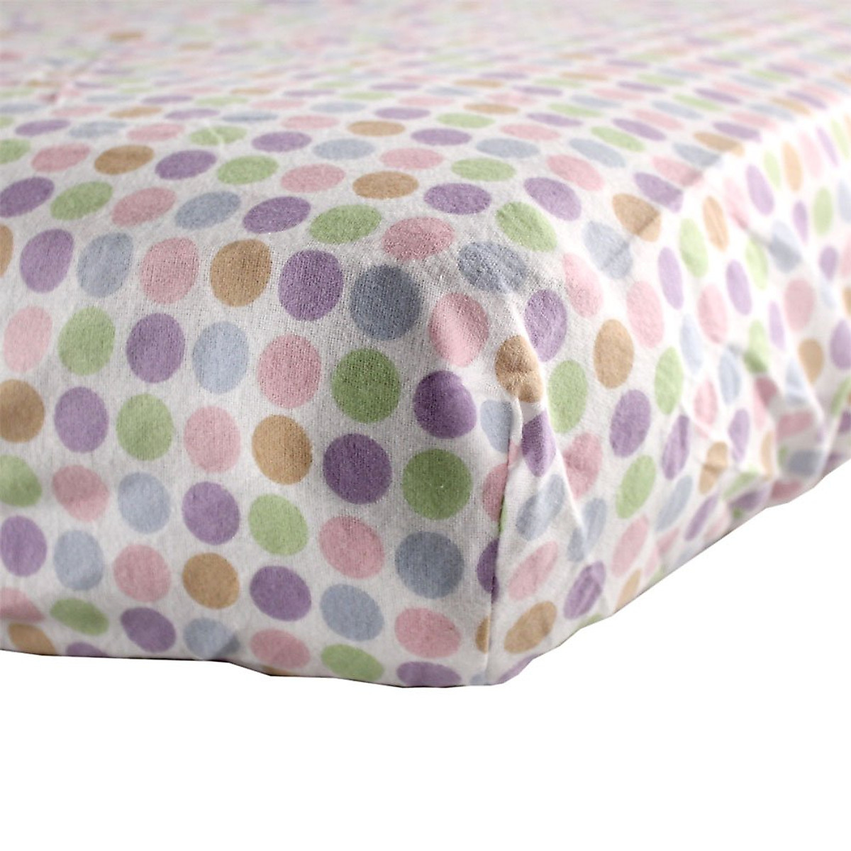 Luvable Friends Fitted Crib Sheet, Pink Circle
