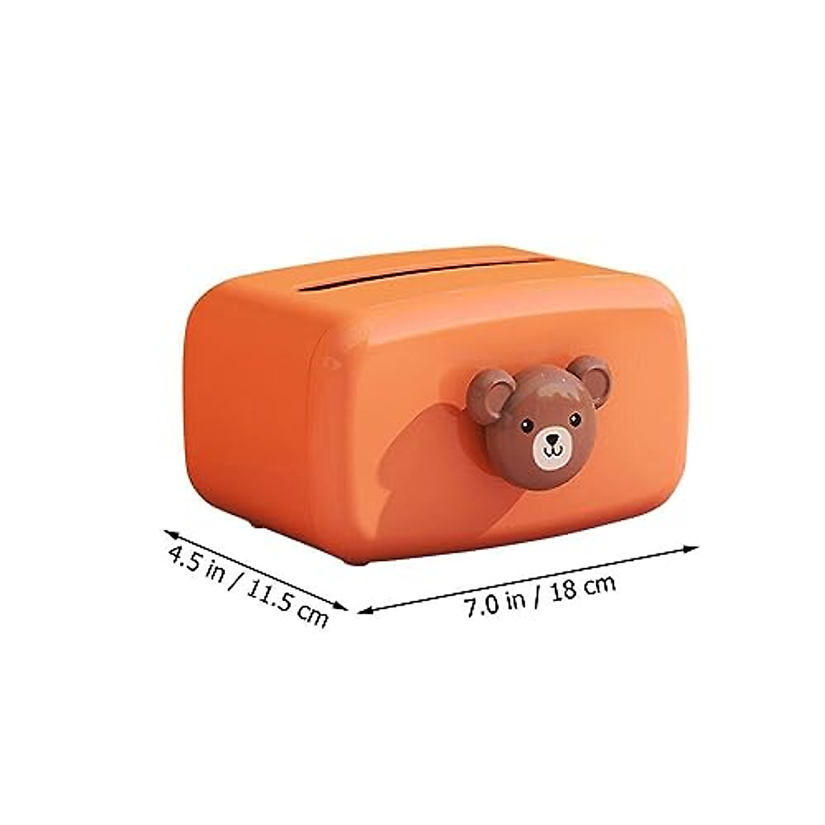 Paper Towel Holder Tissue Box Cover Cute Rectangle Napkin Holder Cartoon Bear Wipes Dispenser for Home Bathroom Kitchen Office Table Wall Paper Towel Dispenser