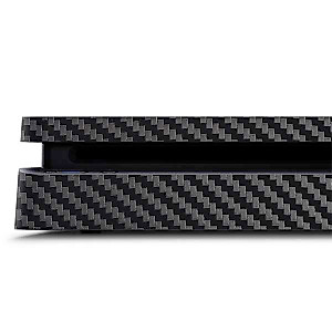 Skinit Decal Gaming Skin Compatible with PS4 Slim - Black Carbon Fiber Specialty Texture Material Design