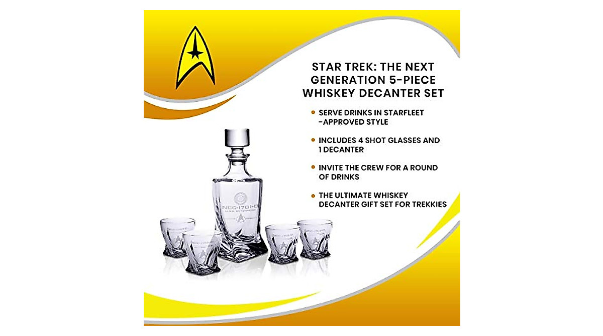 Star Trek Whiskey Decanter Set - USS Enterprise Home Barware Collection